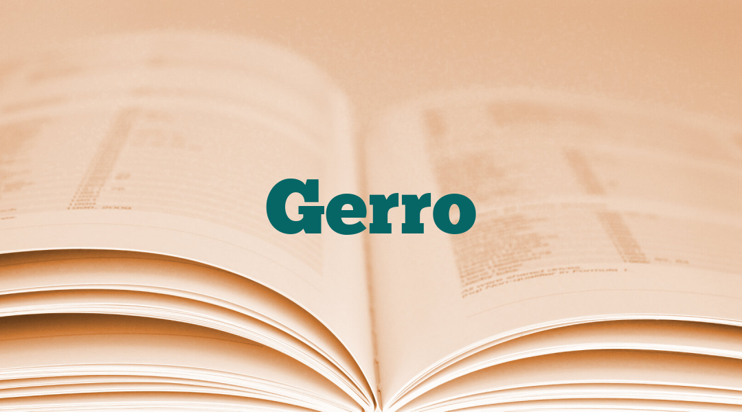 Hva betyr gerro?